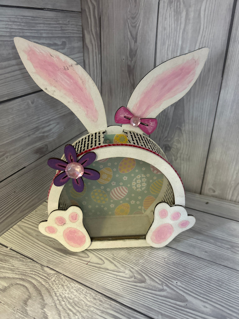 MDF Easter bunny bank finished sample – Glitzcraft