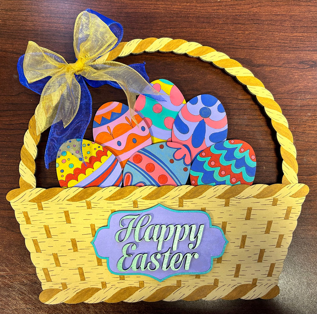 MDF Easter basket with eggs – Glitzcraft
