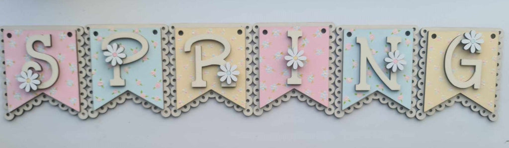 MDF Bunting - Easter or Spring – Glitzcraft