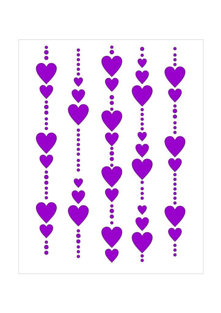 VALENTINE - Vertical hearts and dots – Glitzcraft