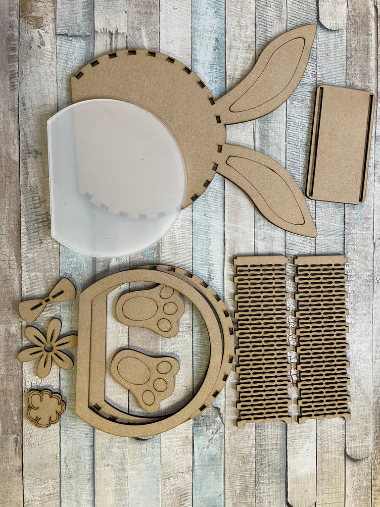 MDF / Acrylic Easter Bunny Candy jar / Bank – Glitzcraft