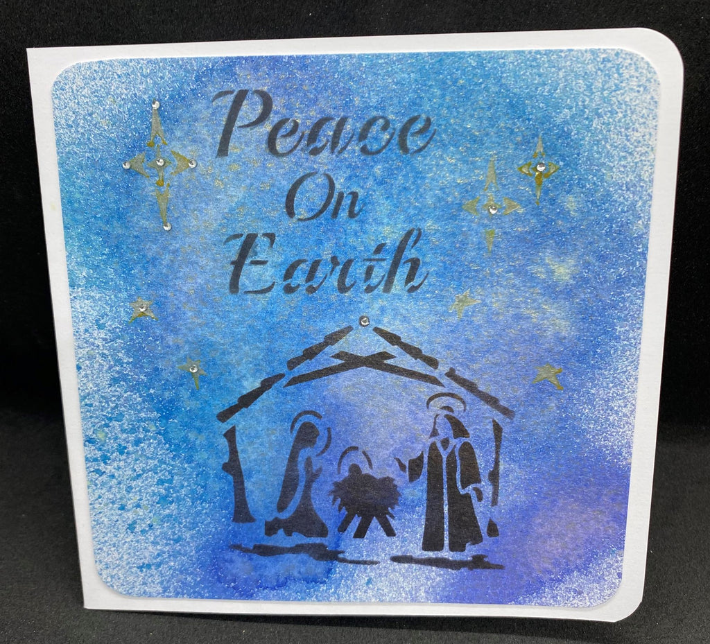 Peace On Earth Nativity Stencil – Glitzcraft