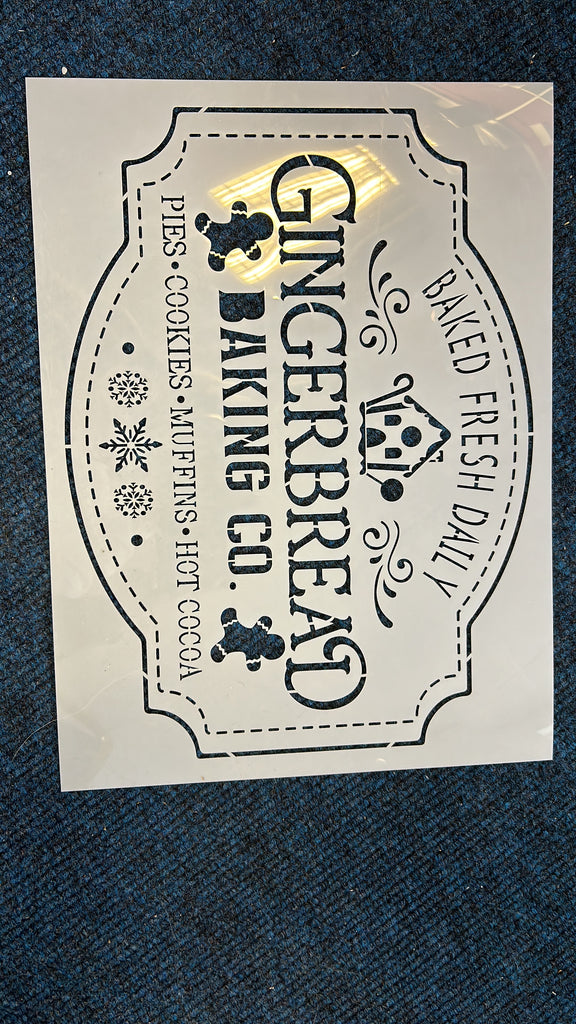 Giant gingerbread stencil – Glitzcraft
