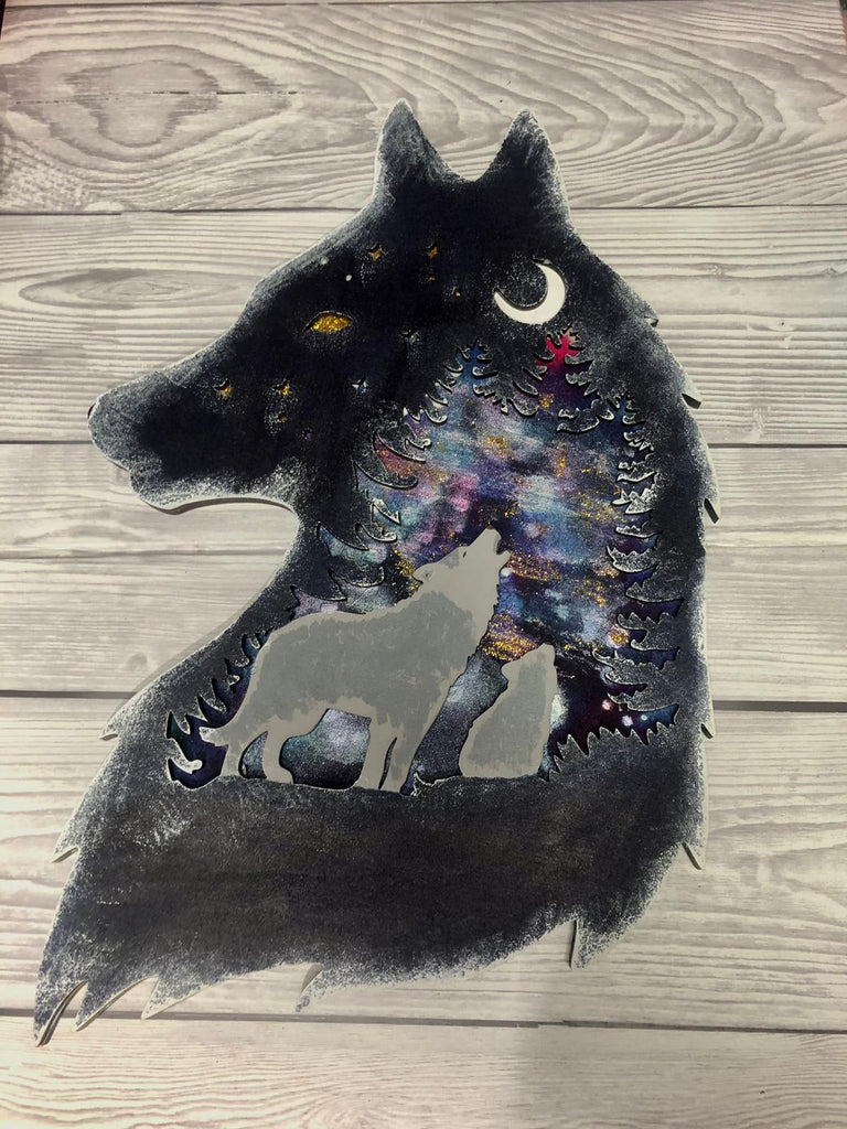 MDF 2 Layer Wolf – Glitzcraft