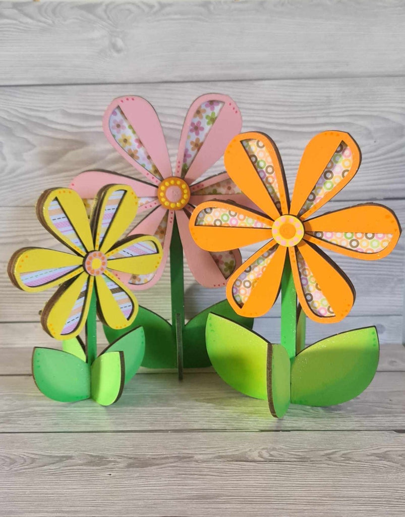 MDF Freestanding Flowers - set of 3 – Glitzcraft