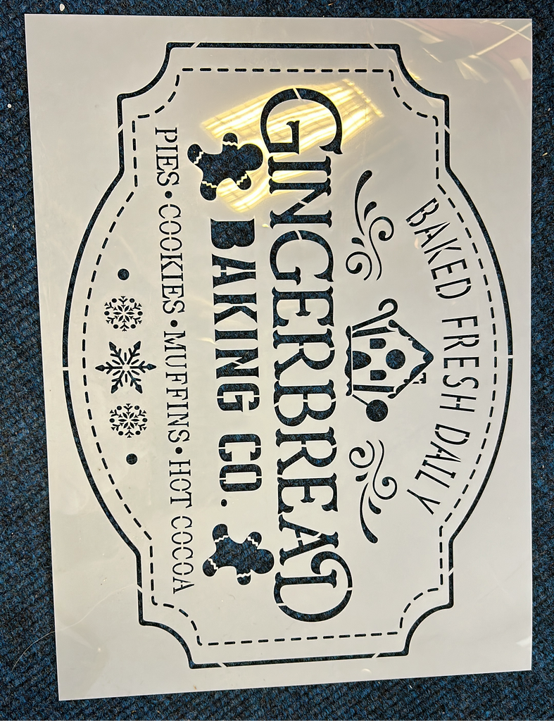 Giant gingerbread stencil – Glitzcraft