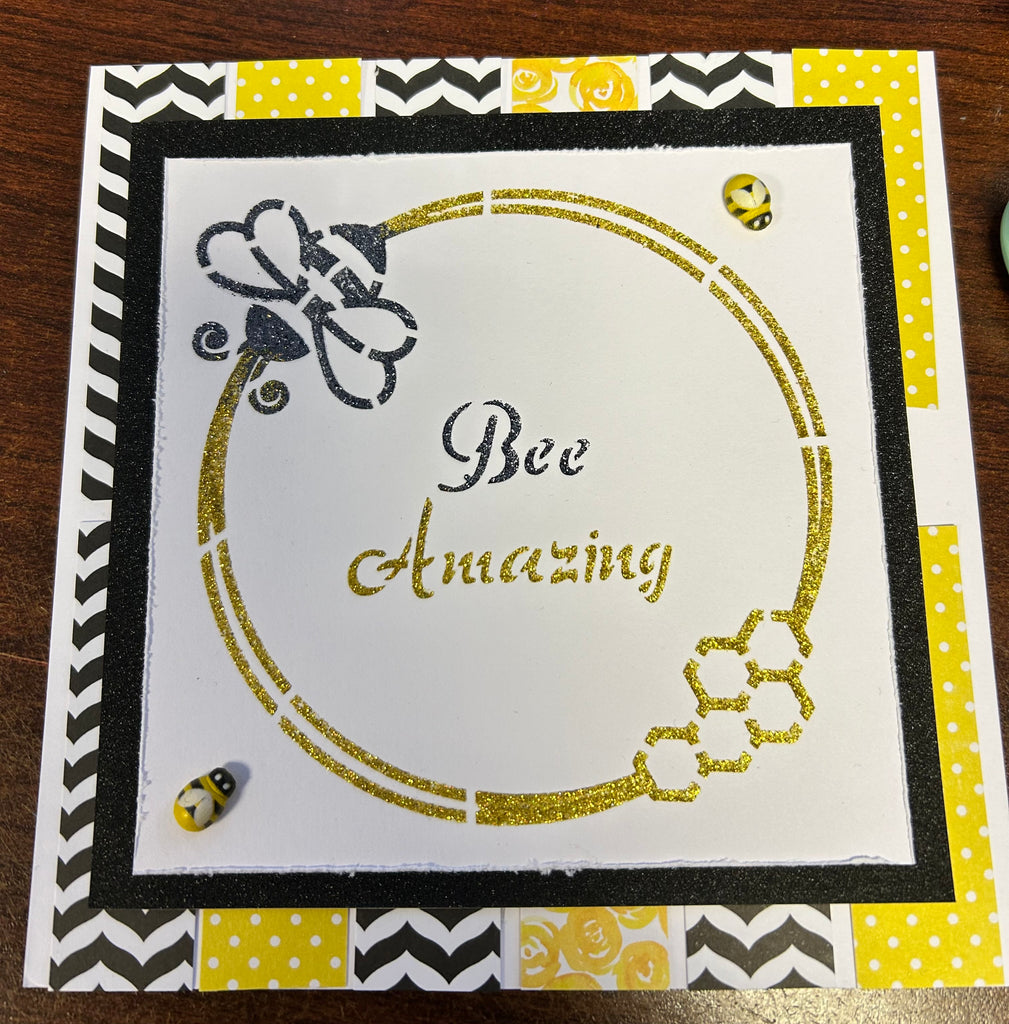 Bee Amazing stencil – Glitzcraft