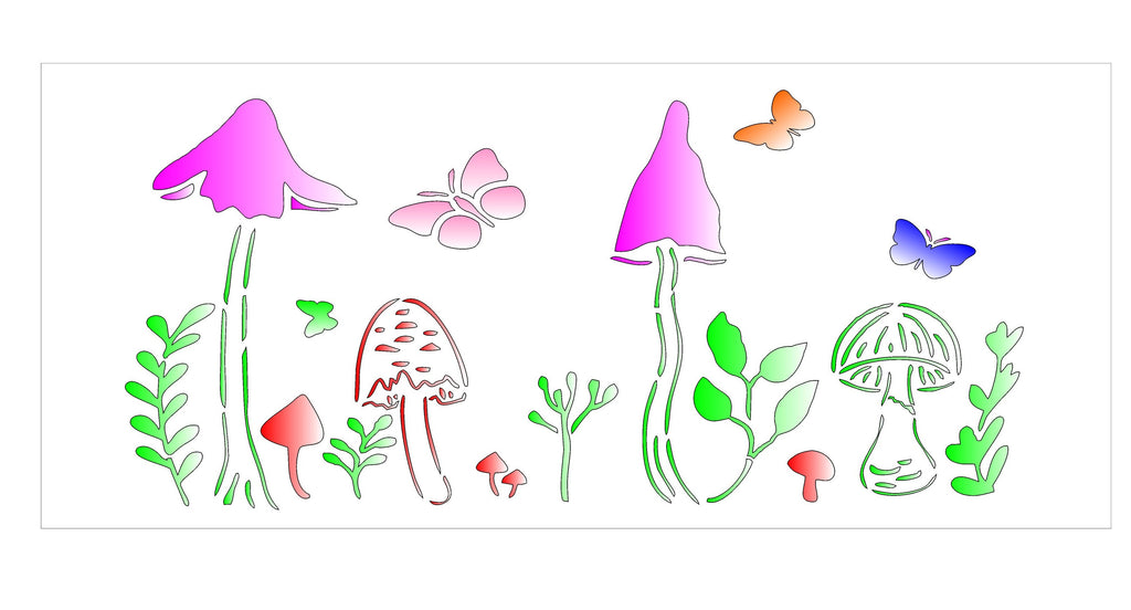 DL Toadstool stencil – Glitzcraft