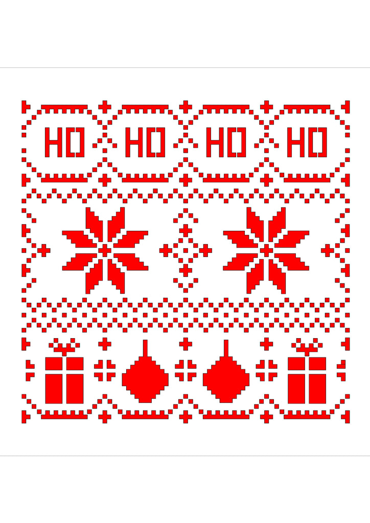 HoHoHo Scandinavian Sweater stencil – Glitzcraft