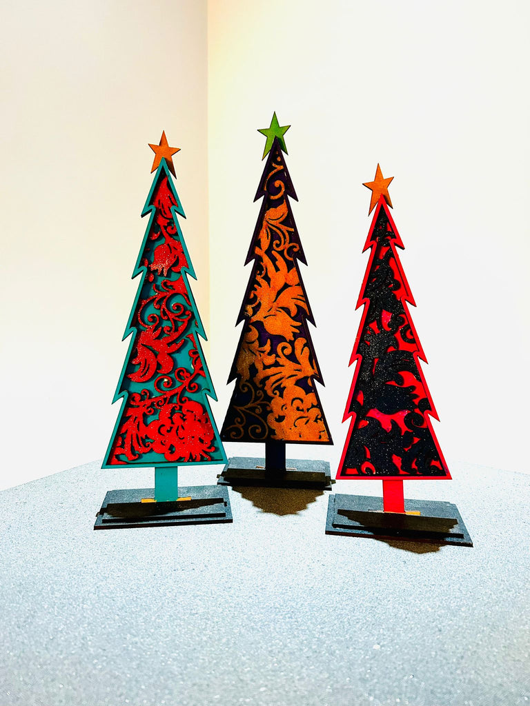 MDF layered trees set of 3 - 2 options to choose from – Glitzcraft
