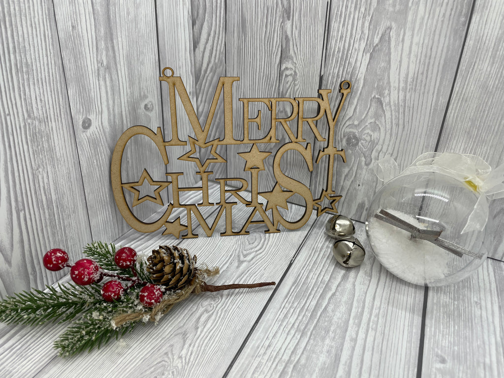 Merry Christmas Star Sign - available in 2 sizes – Glitzcraft
