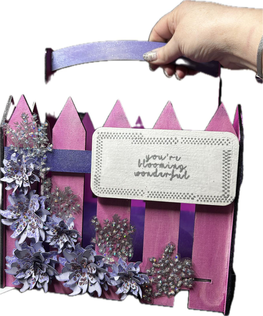 MDF Gift Box - Merry Christmas, Bow, Baby cot, Picket Fence and Floral ...