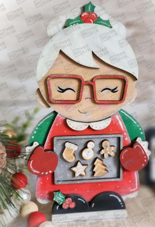 MDF Santa and Mrs Claus – Glitzcraft