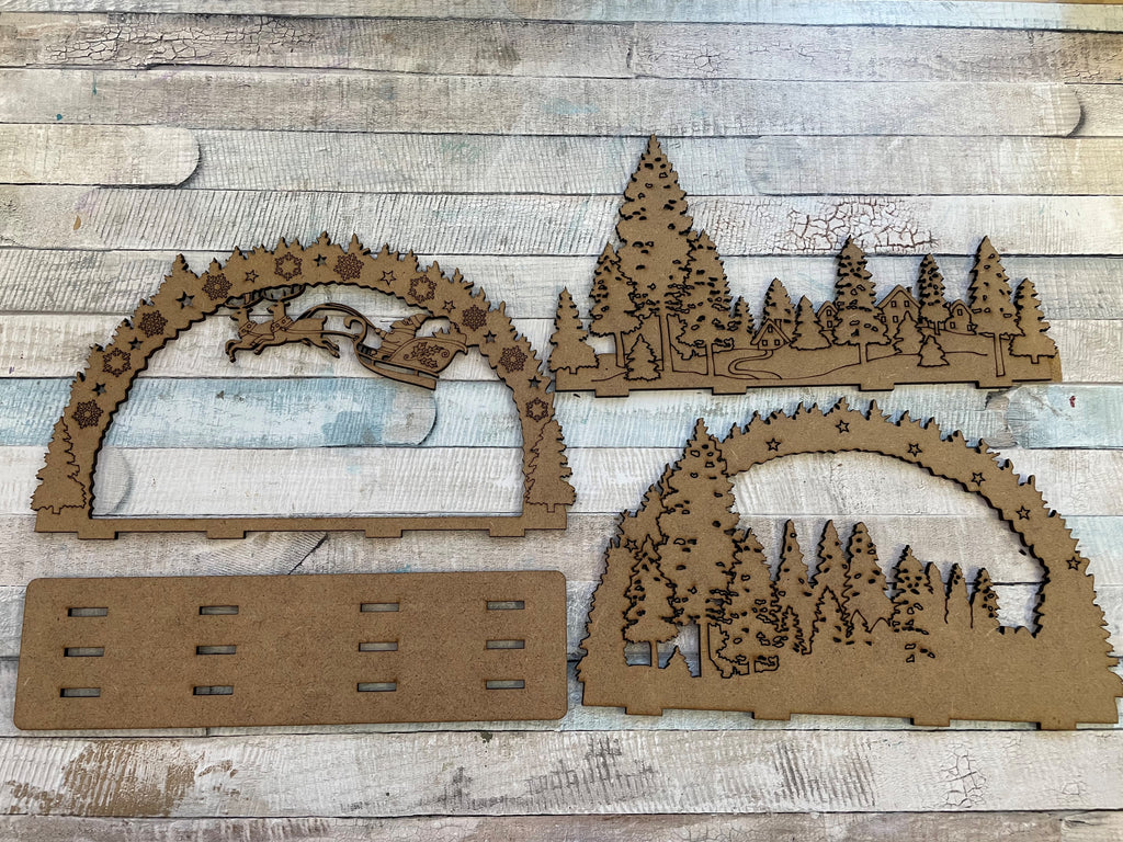 MDF Christmas Scene - available in 2 sizes – Glitzcraft