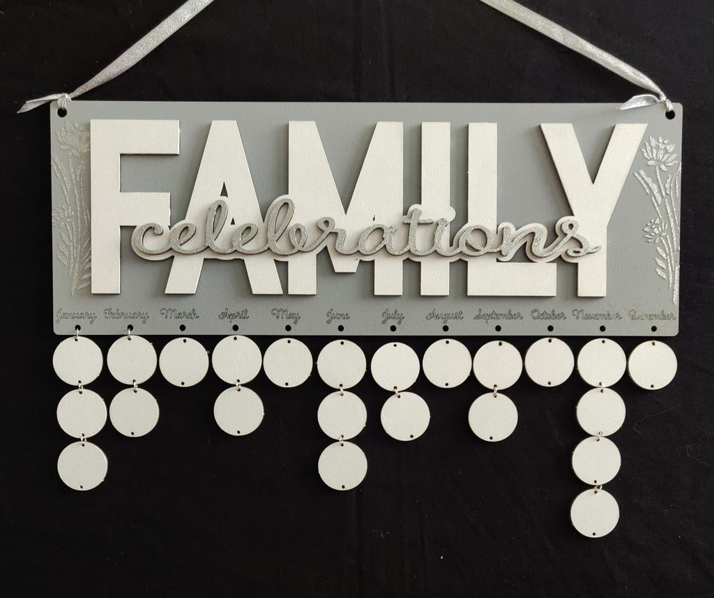 Family Celebrations MDF Sign – Glitzcraft