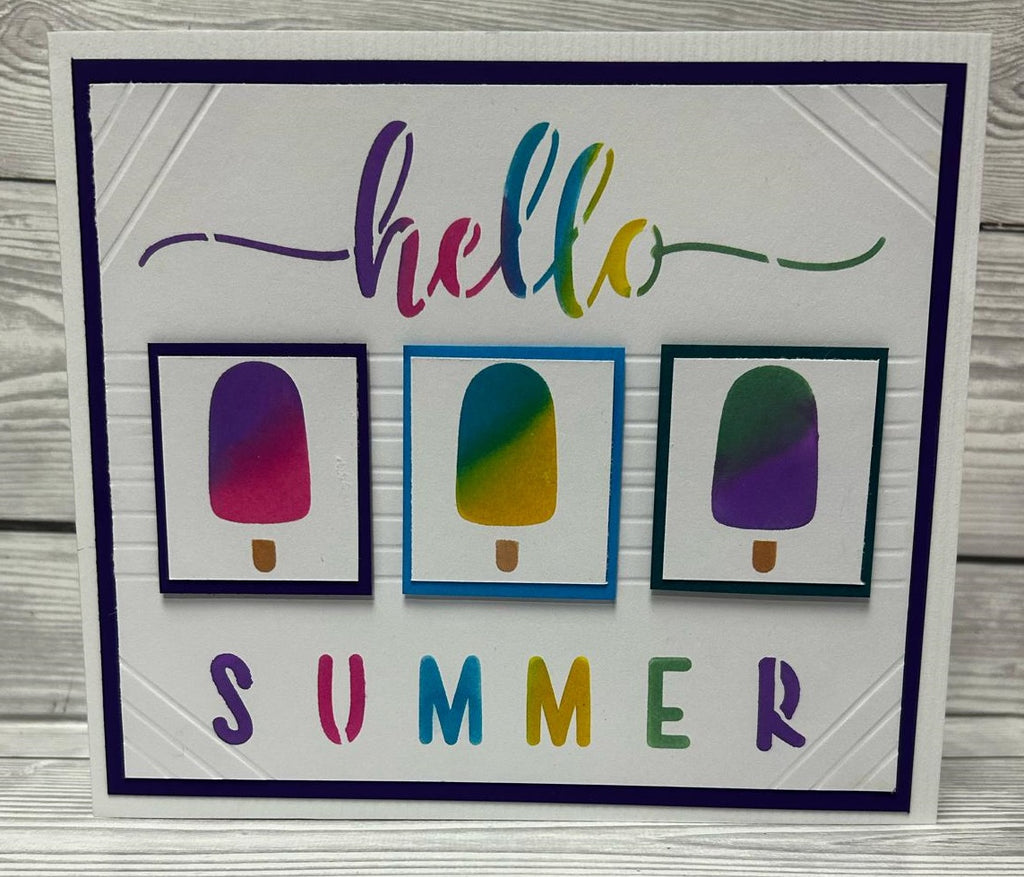Hello Summer stencil - 2 layer stencil – Glitzcraft