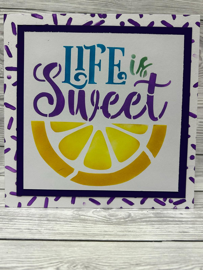 6x6 Life is sweet Stencil – Glitzcraft