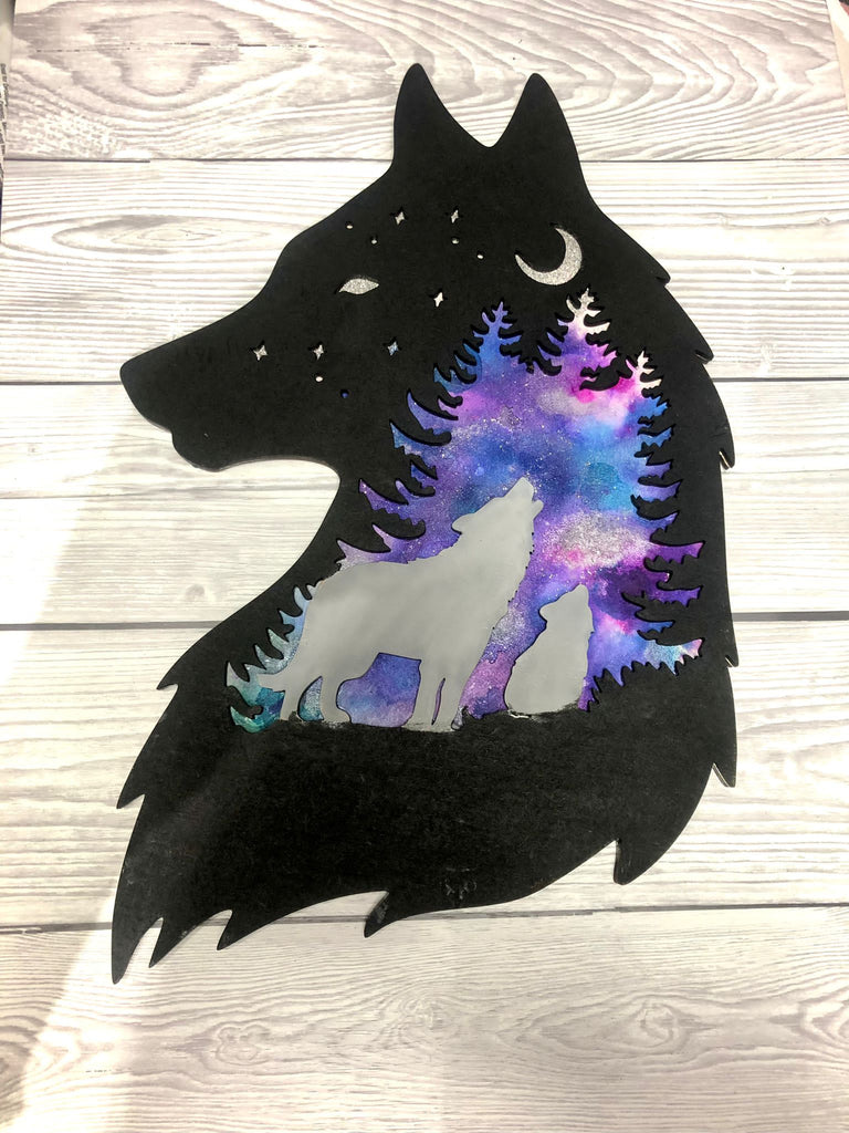 MDF 2 Layer Wolf – Glitzcraft