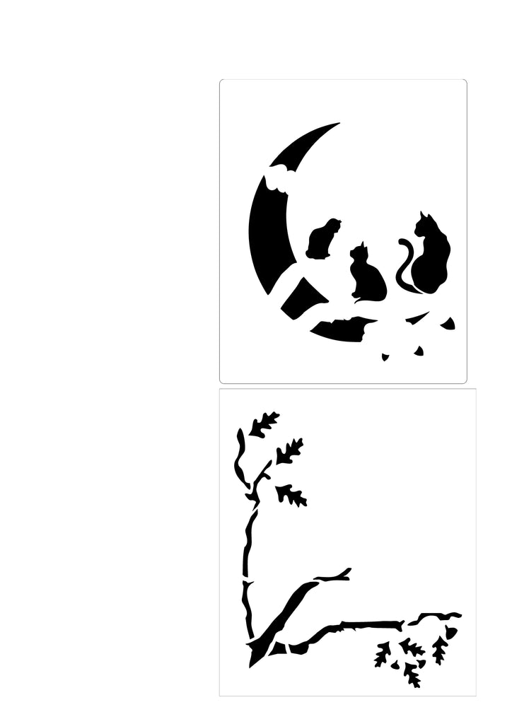 2 Layer Moon Cats stencil – Glitzcraft