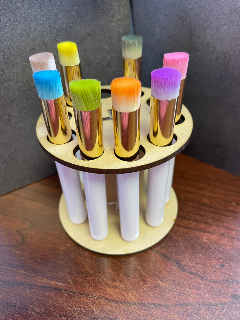 Mini Brush Stand -MDF Only - Holds 10 mini brushes. – Glitzcraft