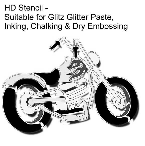 Motorbike Stencil – Glitzcraft
