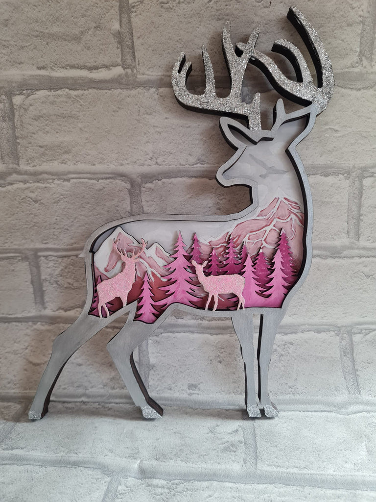 MDF Layered Deer – Glitzcraft
