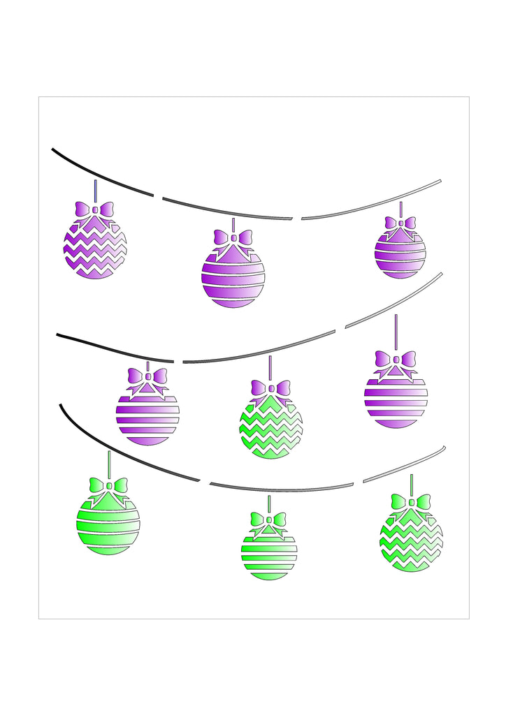 Triple Layer Hanging Baubles Stencil – Glitzcraft