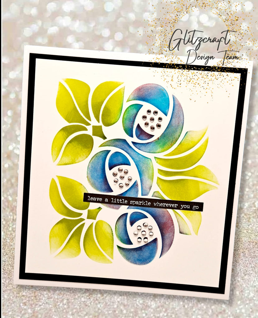 Art Deco Roses 15cms x 15cms Stencil – Glitzcraft