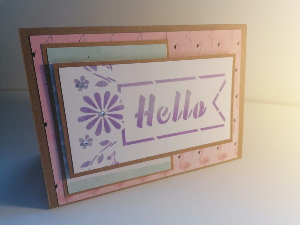 CLEARANCE - Hello Flowers Banner Stencil – Glitzcraft