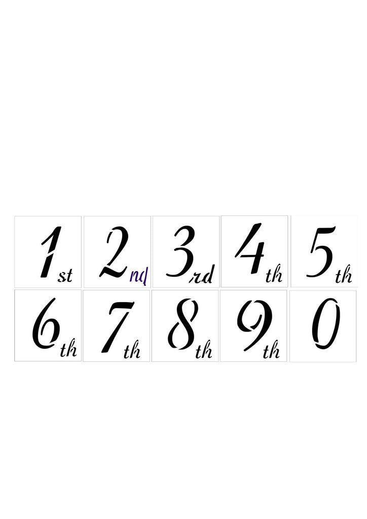 Number Stencil Set - 0 to 9 – Glitzcraft