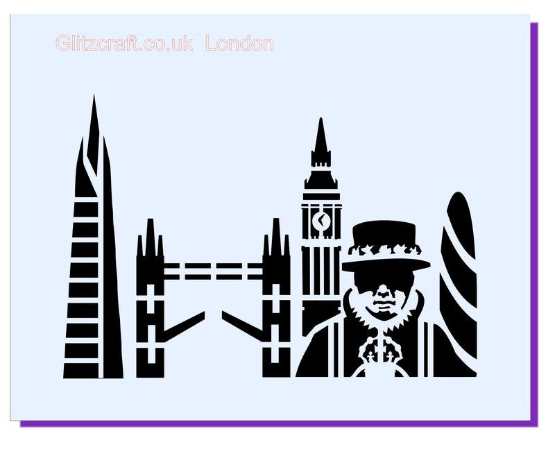 CLEARANCE - London Skyline Stencil – Glitzcraft