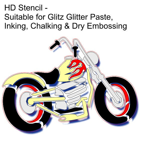 Motorbike Stencil – Glitzcraft