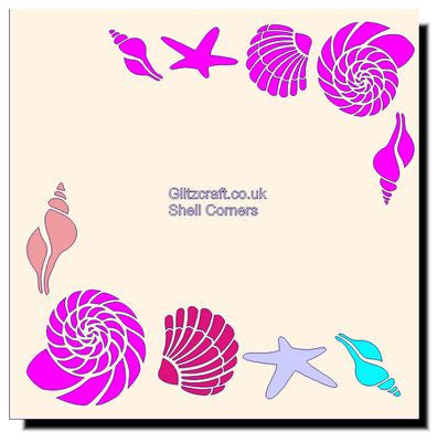 CLEARANCE - Shell_Corners Stencil – Glitzcraft